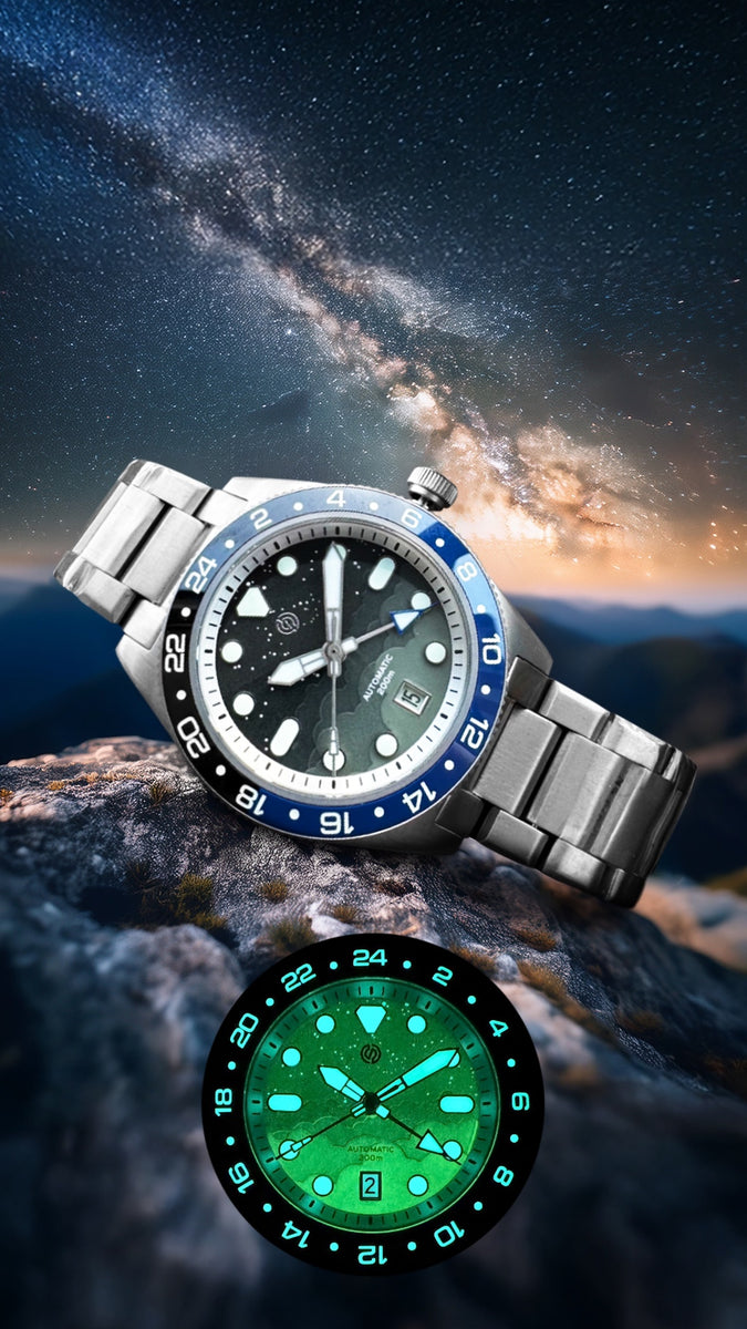 Signum Cuda Titanium GMT - 2025 Full Lume Collection – Signum Watches